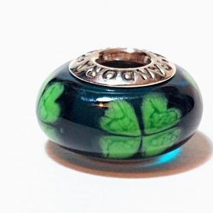 Pandora | Jewelry | Pandora 4 Leaf Clover Shamrock Murano Glass Bead ...
